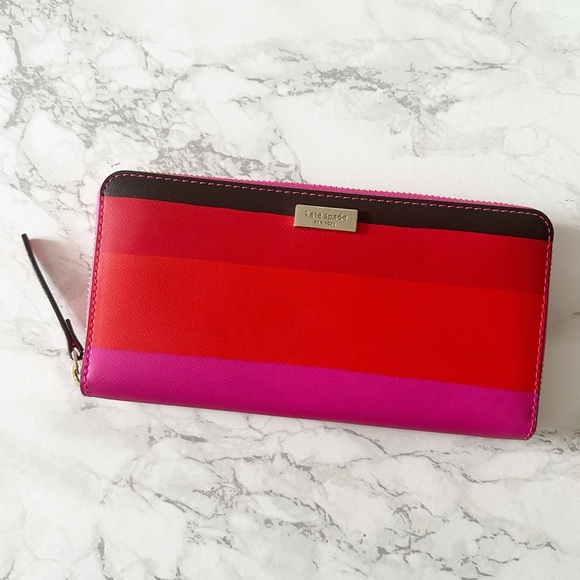 kate spade | Bags | 7 Kate Spade Laurel Way Neda Leather Zip Around ...